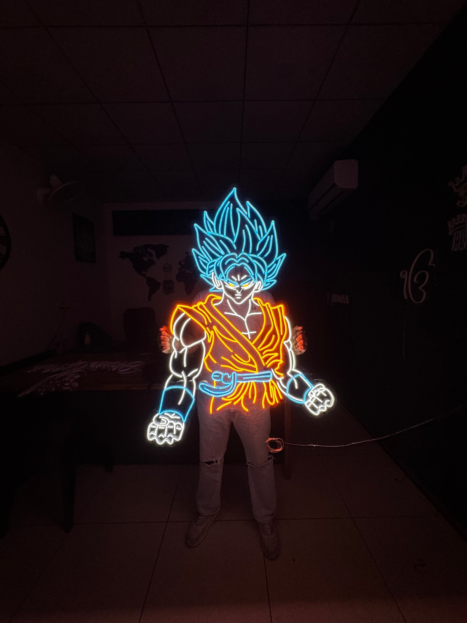 Goku Neon Sign Board 36x48 inches – The MB Store