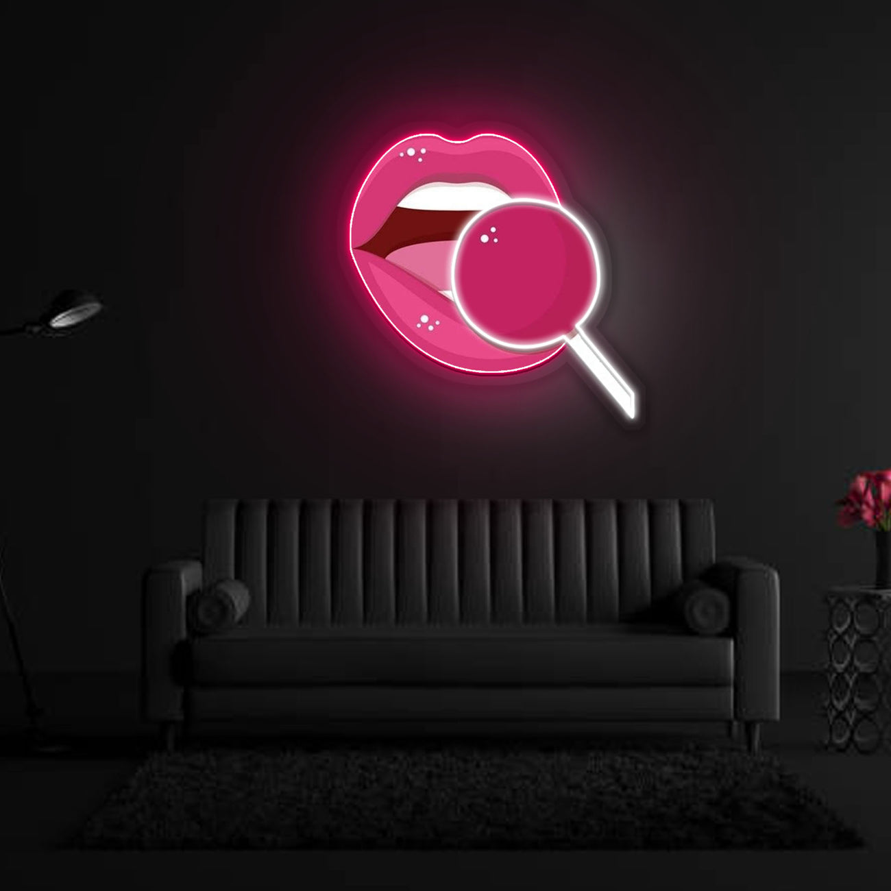 Pink lip Neon Sign x Acrylic Artwork – The MB Store